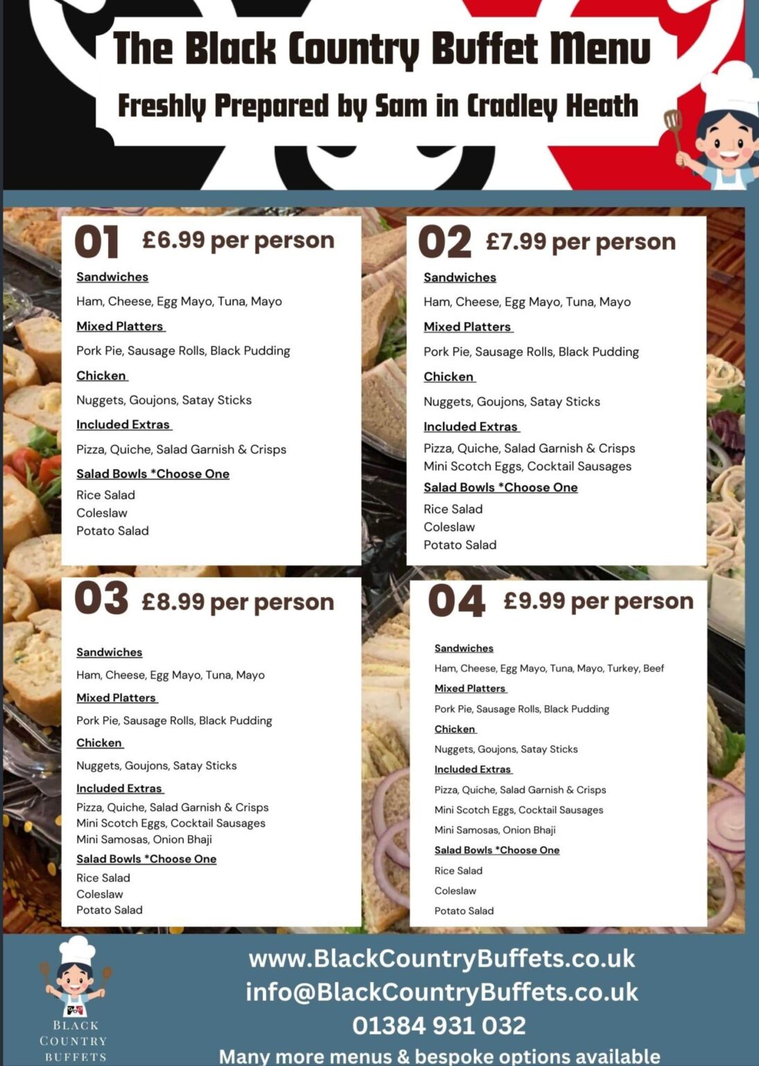 Buffet Menus | Catering | Coventry, Birmingham, Midlands